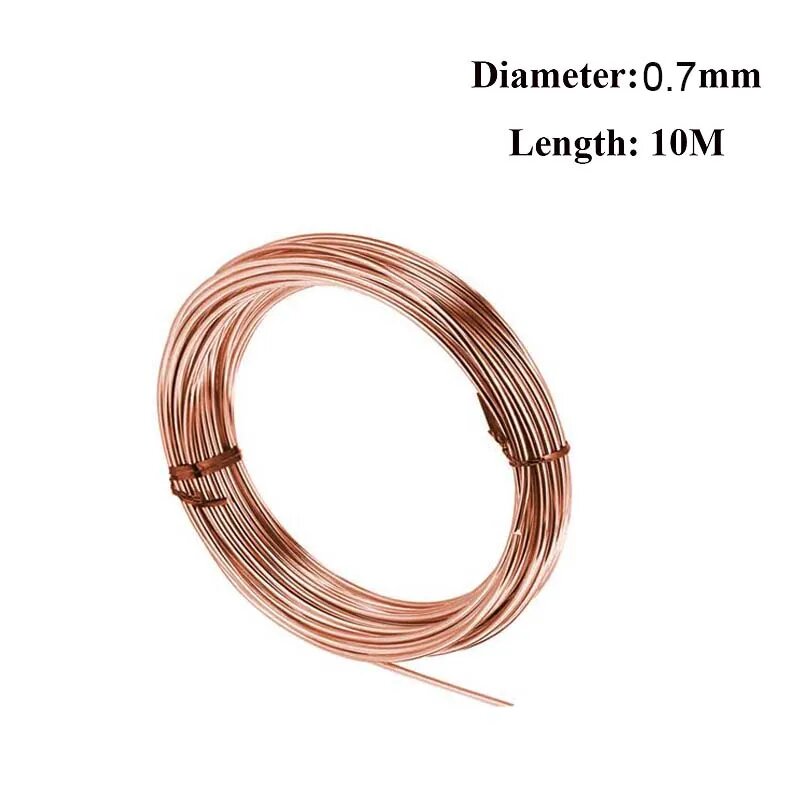 Медный провод 0,1-5 мм 1/5/10 м 0.7mm X 10M