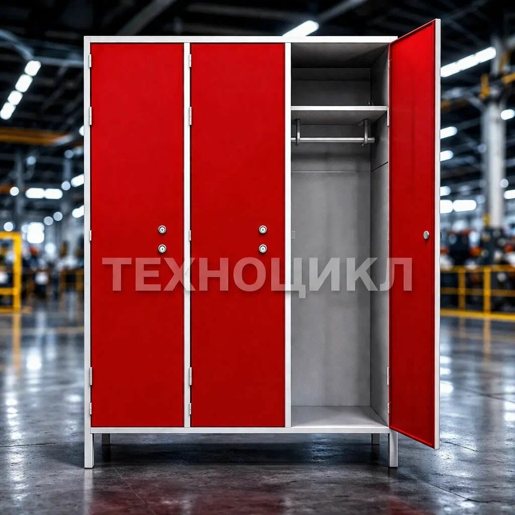 ШОМ-01-02 шкаф для одежды 1850х1170х500 мм собранный сварной техноцикл