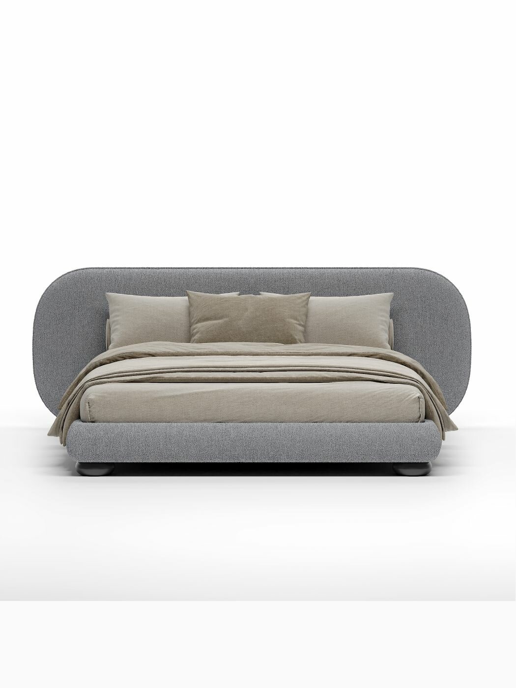 Двуспальная кровать Morgan 140х200 Букле темно-серый Coco 999