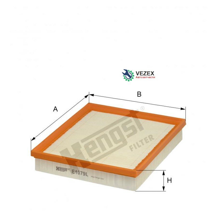 HENGST FILTER E1079L Фильтр воздушный