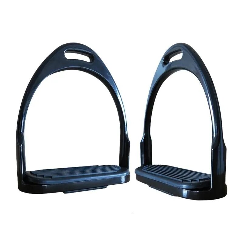 Безопасные стремена для верховой езды, Черный, алюминий, для верховой езды