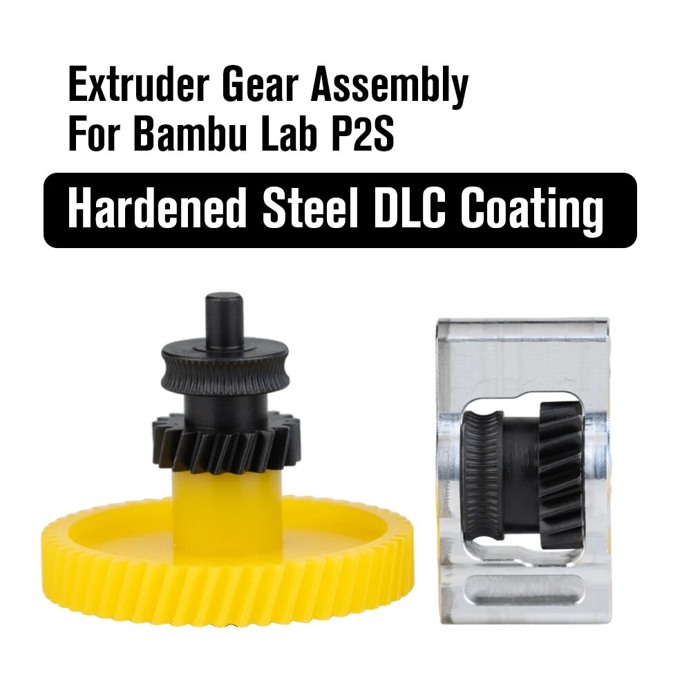 Экструдер для Bambu Lab P2S, шестерня из закаленной стали DLC