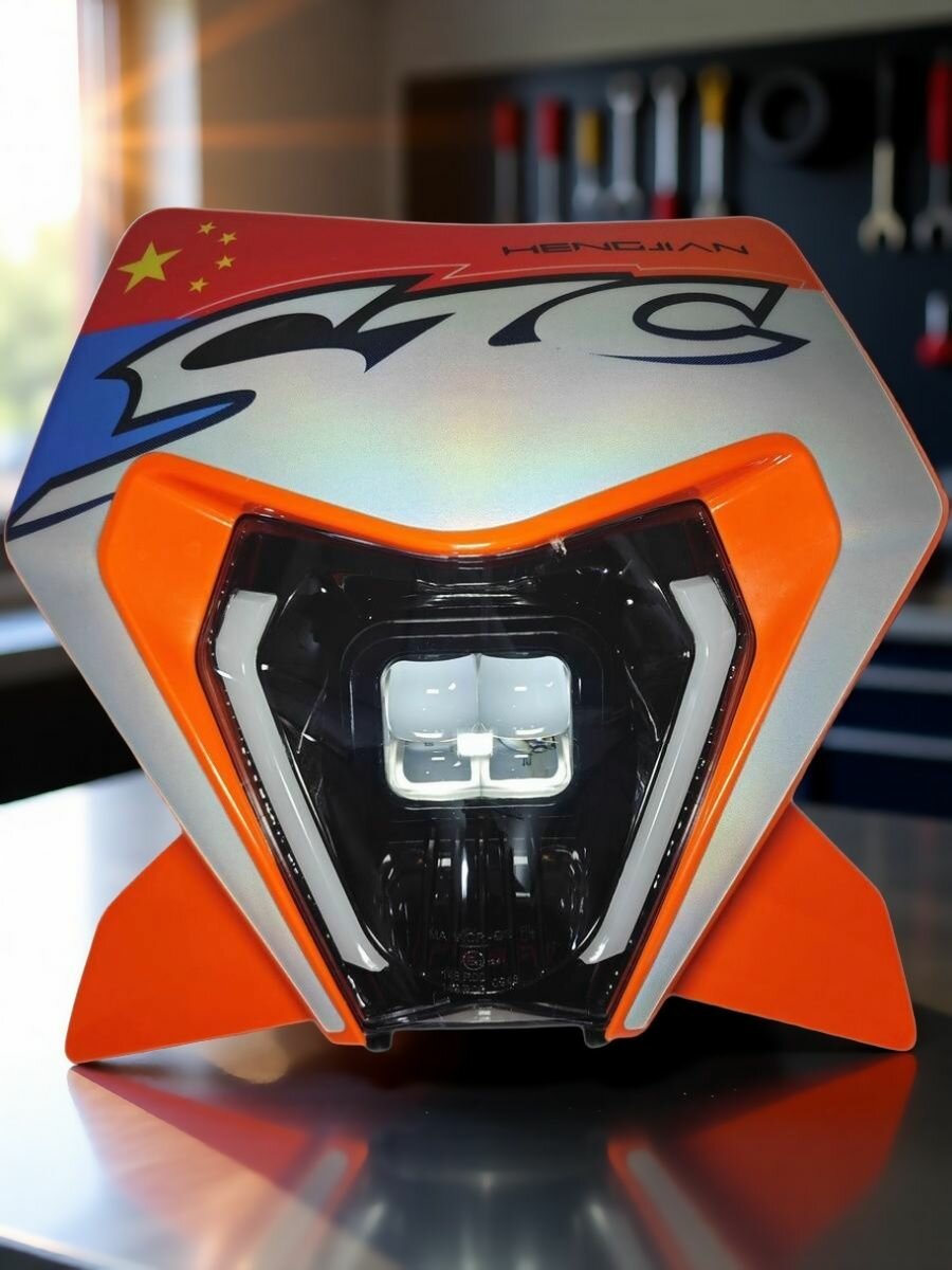 Светодиодная линзованая фара для эндуро мотоцикла Hengjian S7 тип KTM