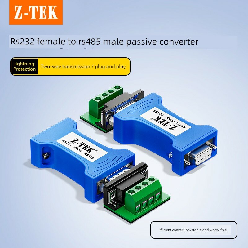 Конвертер Z-TEK 232 в 485/422, пассивный модуль связи с последовательным протоколом RS485 в 232 ZY092 232 до 485