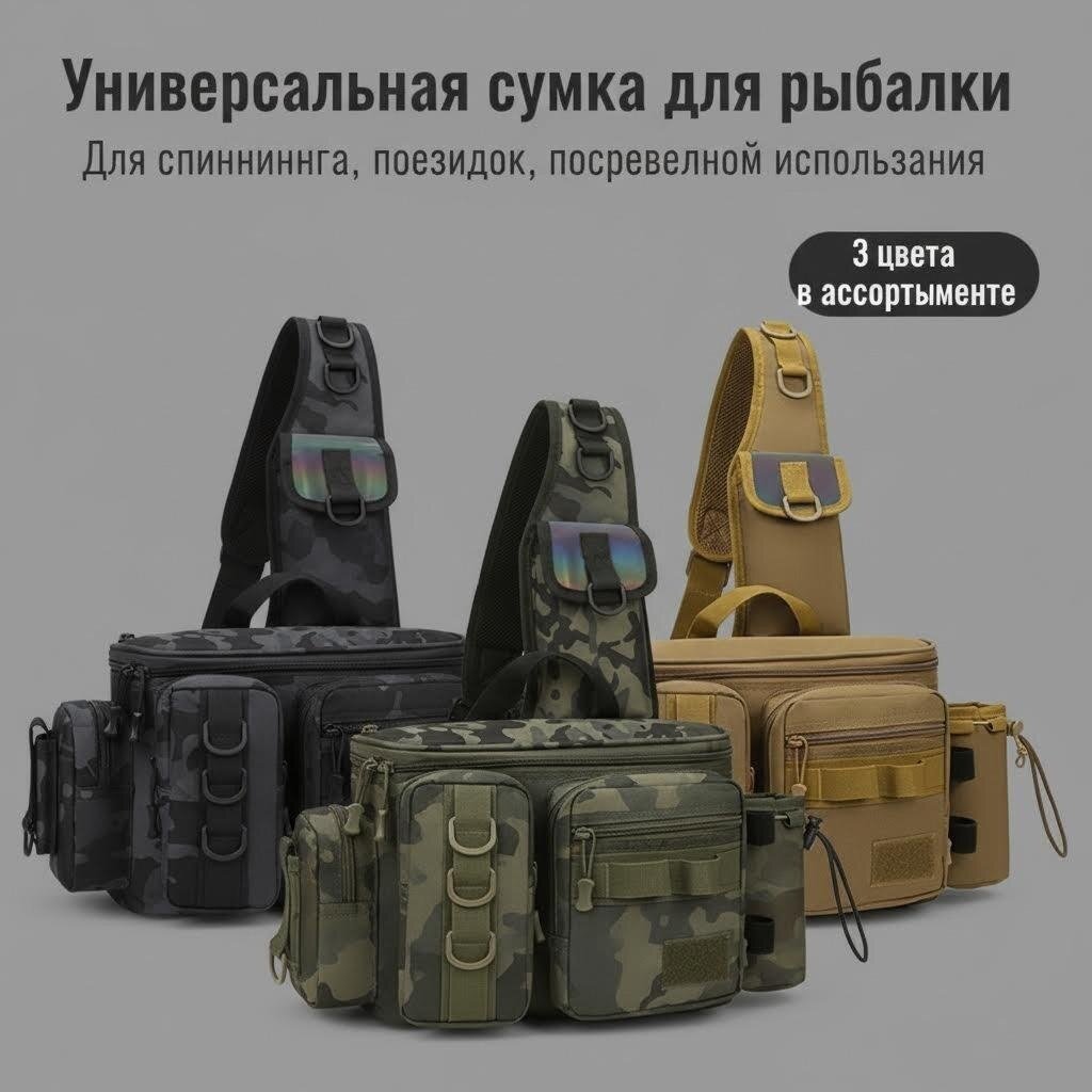 Сумка для рыболовных принадлежностей, поясная сумка с держателем удилища, однолямочная сумка через плечо для приманок, сумка для подвешивания удилища, сумка для велопрогулок на открытом воздухе
