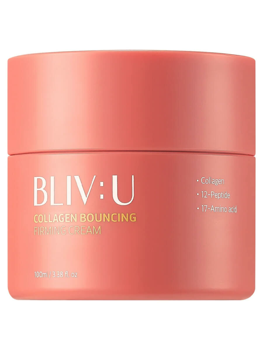 Коллагеновый крем для тургора кожи с пептидами Collagen Bouncing Firming Cream, 80 мл, BLIV: U