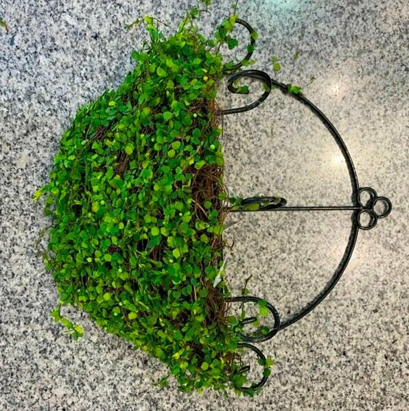 Кашпо для цветов "Сфагнум" с кокосовым волокном, настенное d 30см, листики