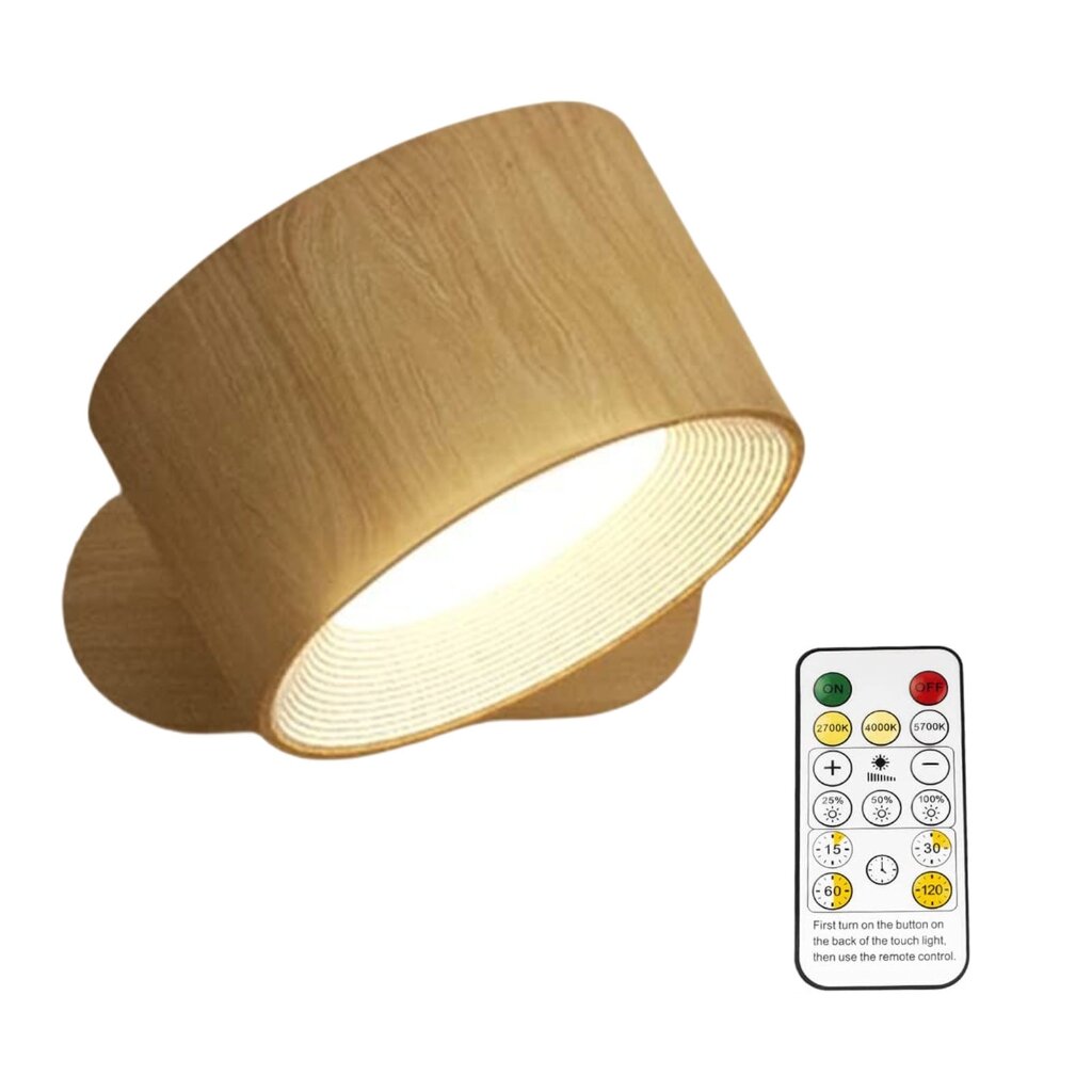 Перезаряжаемый светодиодный ночник с сенсорным затемнением и магнитным креплением, подходящий для чтения у кровати или подсветки кабинета