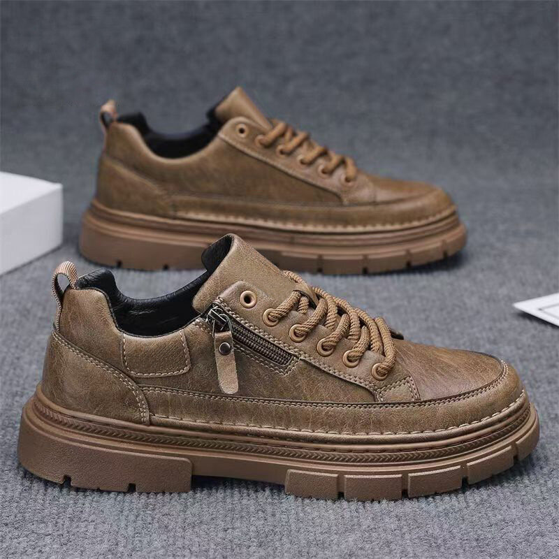 LUO Обувь мужская Зимняя для молодежи Снеговая ботинок стиль британский/E022 Khaki