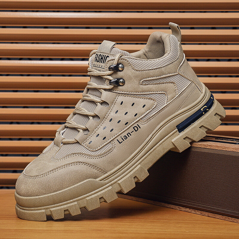 LUO Обувь мужская Осенняя для молодежи Высокая доска обувь стиль британский/LD869 Khaki