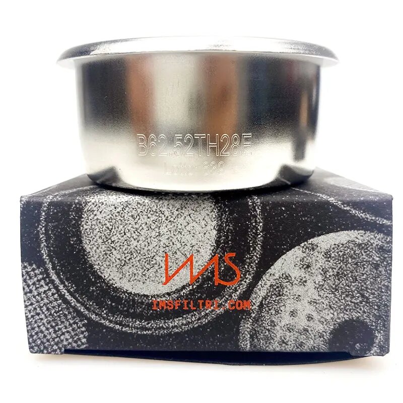 Итальянская полуавтоматическая кофемашина IMS: прецизионная лазерная чаша для порошка и B62.52TH28E