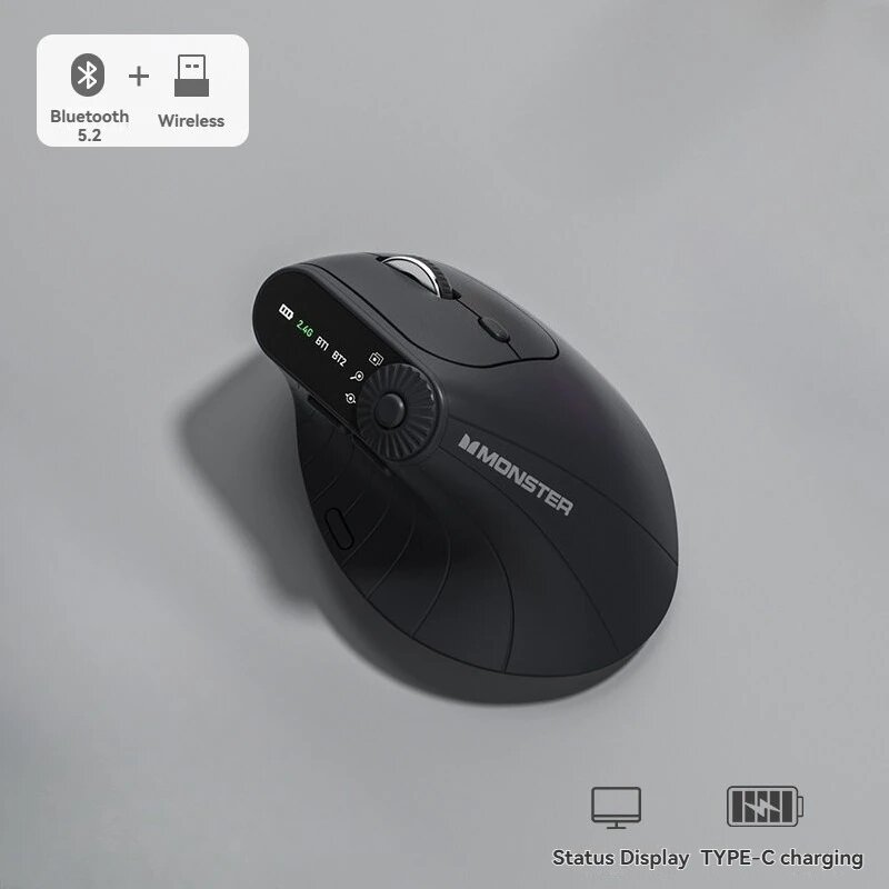 Беспроводная мышь GEVBAY Monster M2 PRO черная