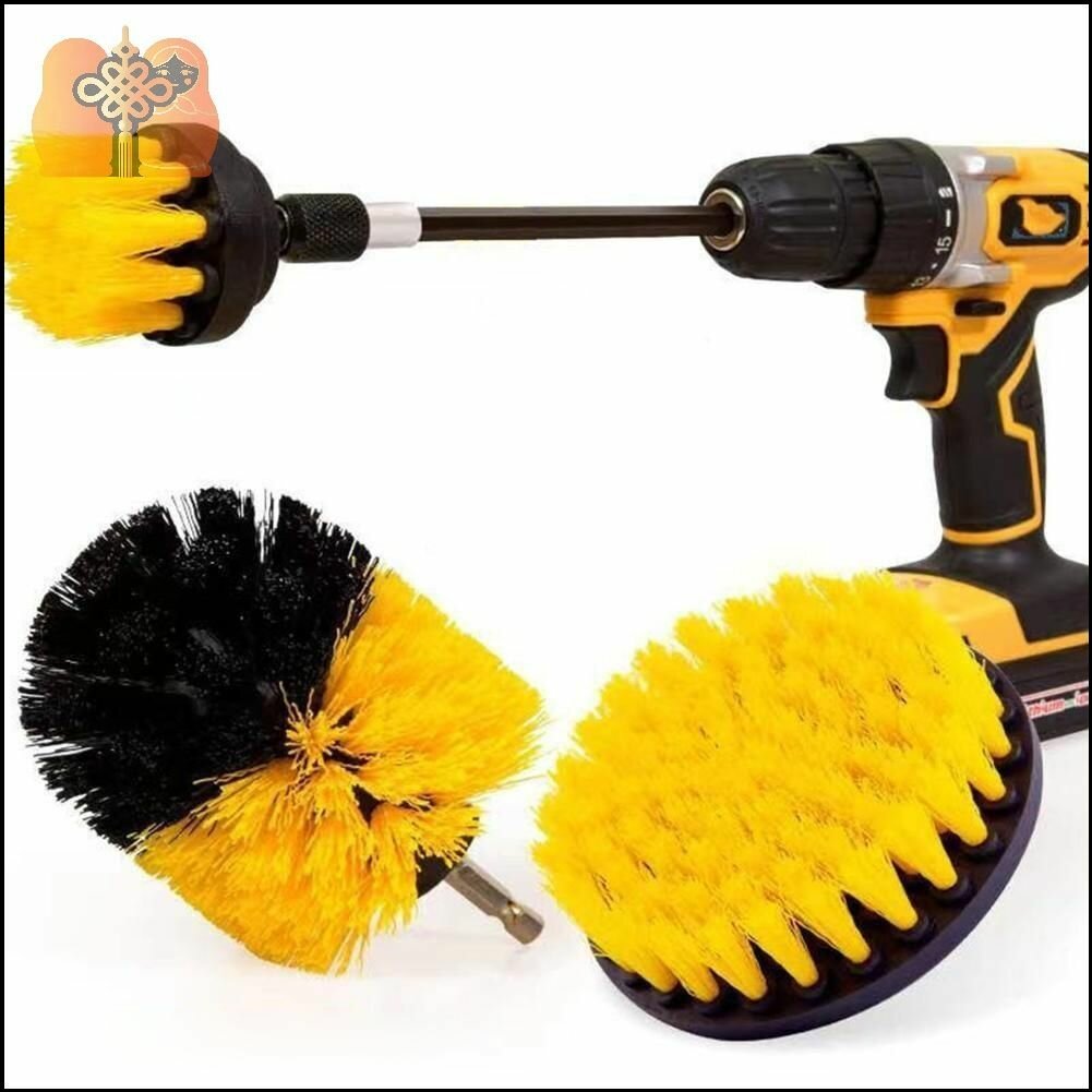 Набор насадок щеток на дрель для химчистки и полировки 3в1 универсальный набор для уборки дома кухни ванной автомобиля салона