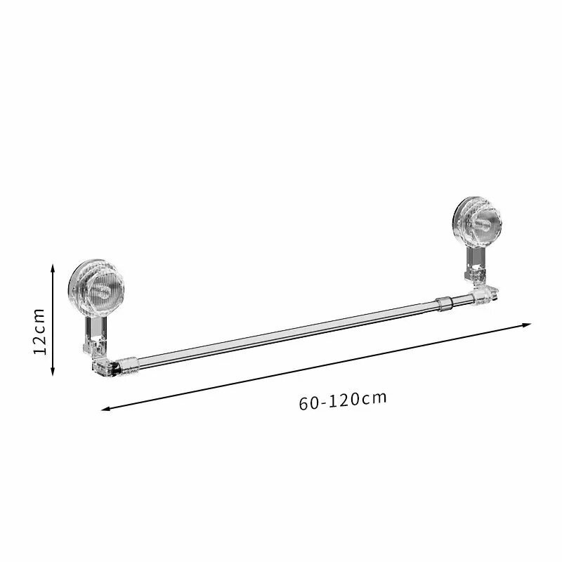 Держатель для полотенец на присоске, многофункциональный, без сверления, прочный настенный держатель для полотенец, полка для хранения в ванной, выдвижной держатель для полотенец на присоске.