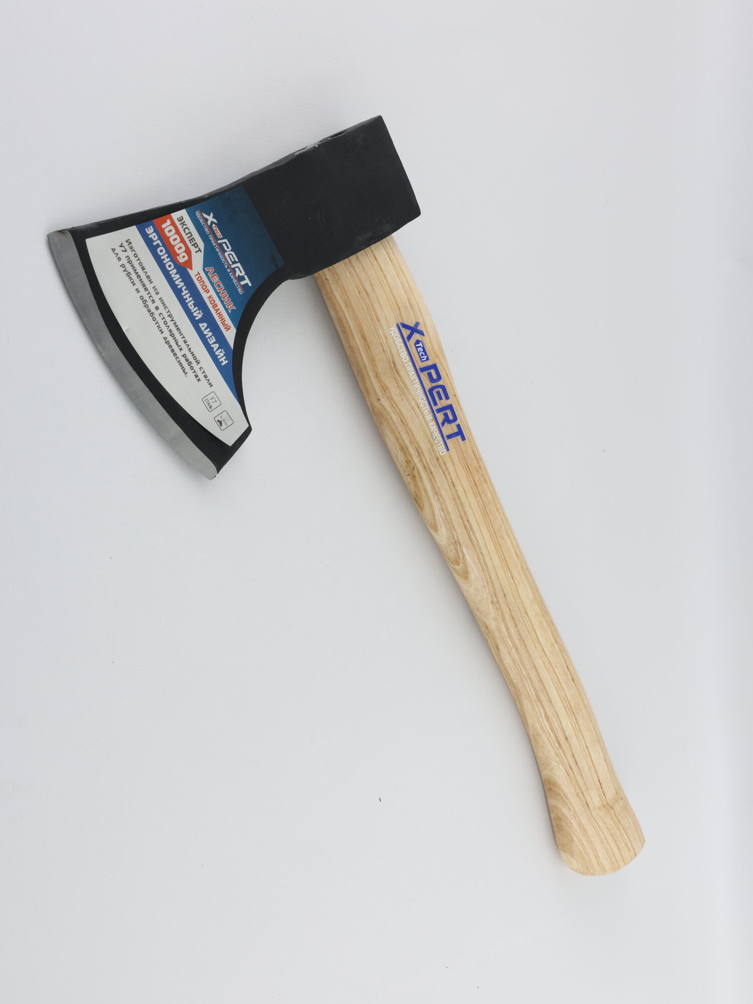 Топор кованый 1000г "Лесник" с деревянной ручкой X-PERT