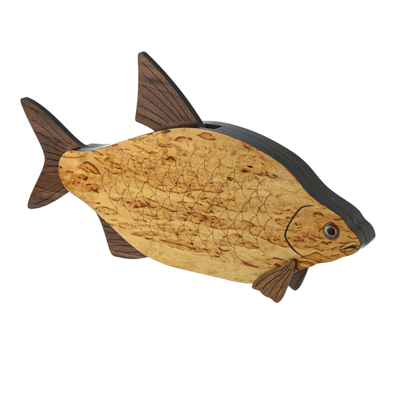 201626 Карельская береза домино "ЛЕЩ" кость, шпон 430*40*230мм вес0,85кг