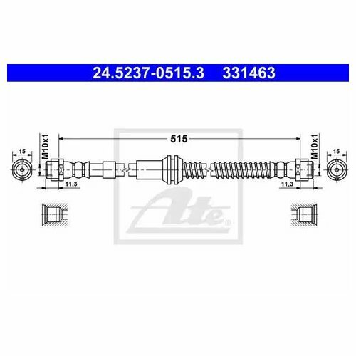 Шланг тормозной Ate 24523705153 для Audi Q7; Porsche Cayenne; VW Touareg