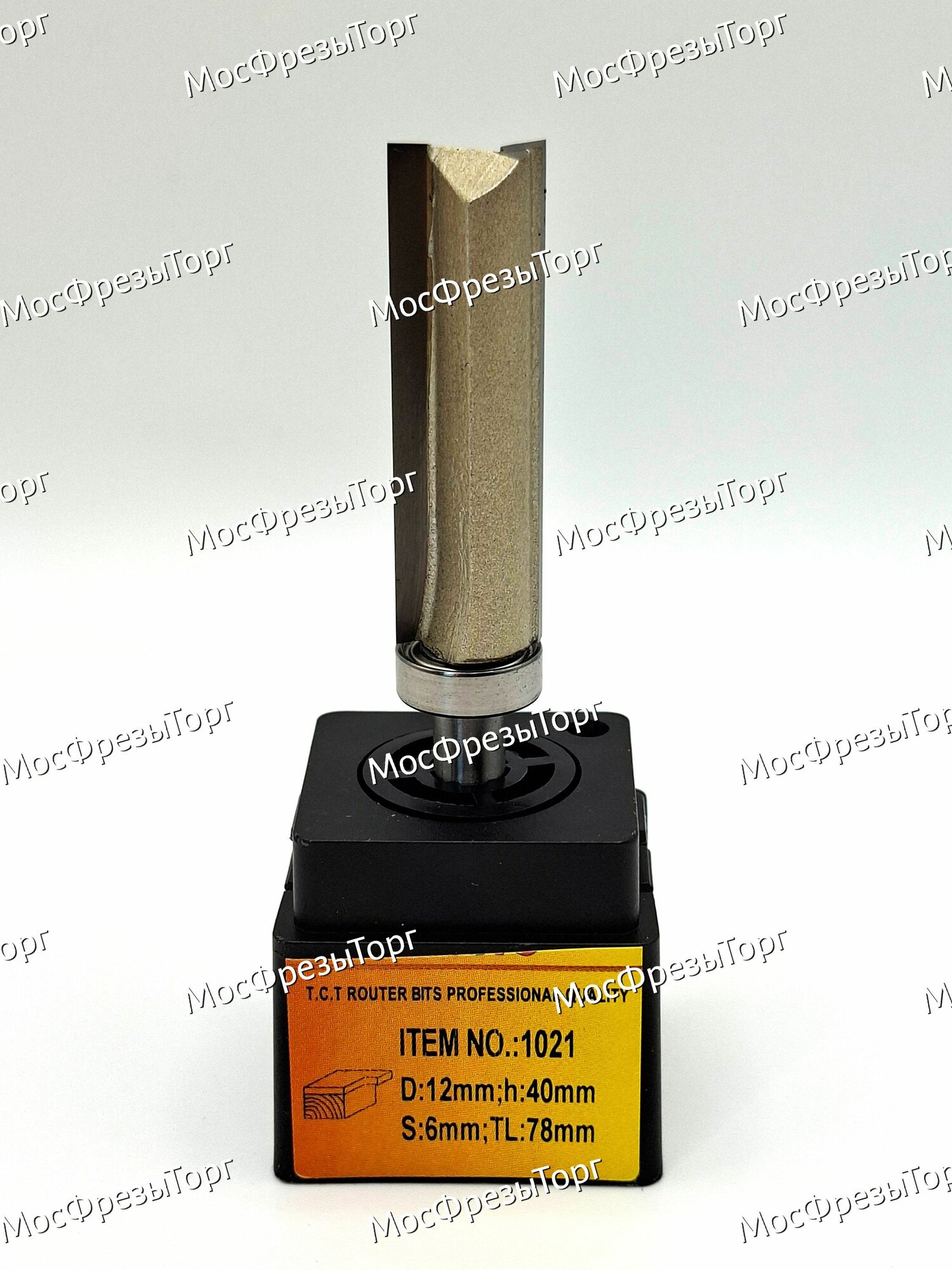 Фреза Глобус 1021 D 12x40 S6 кромочная прямая копировальная
