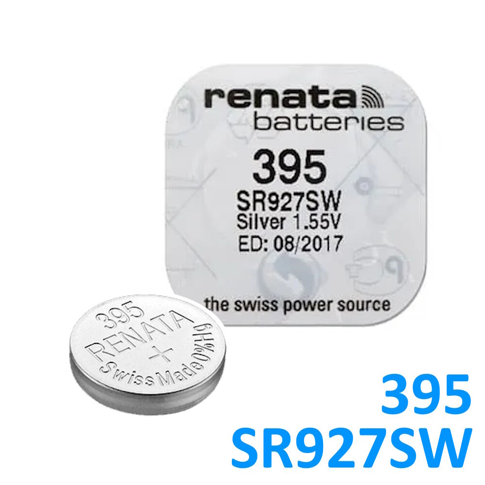 Батарейка для часов 395 / SR927SW / G7 1.55V Silver Oxide RENATA - 1шт