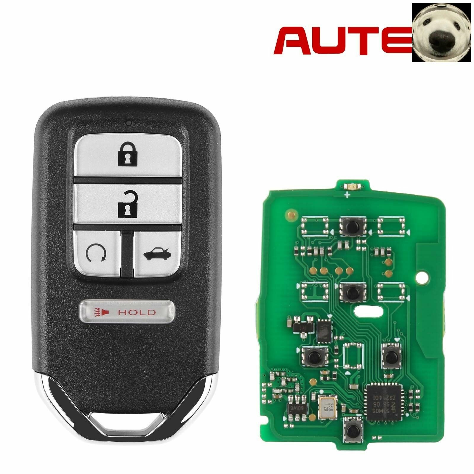 Смарт-ключ Autel IKEYHD005AL для Honda: универсальный пульт, 5 кнопок (запуск, багажник), без лезвия