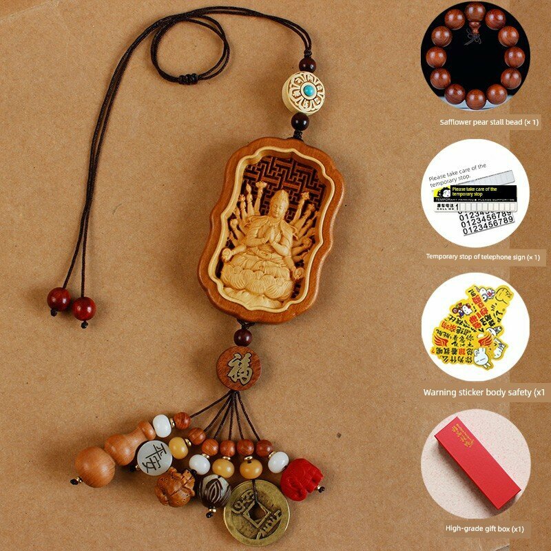 Подвеска для автомобиля из самшита «Будда», новая модель 2026 года, высококачественное украшение для салона автомобиля,