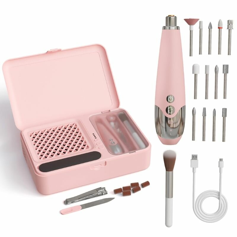 (1 набор) Электрический пылесос для маникюра + набор маникюрной шлифовальной машины