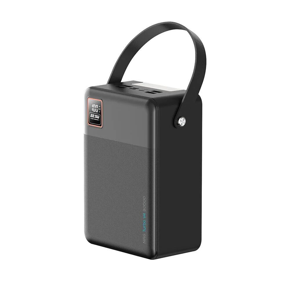 Внешний аккумулятор NRG Turbo V4 80000 мА-ч, дисплей, powerbank черный, Deppa, 33687