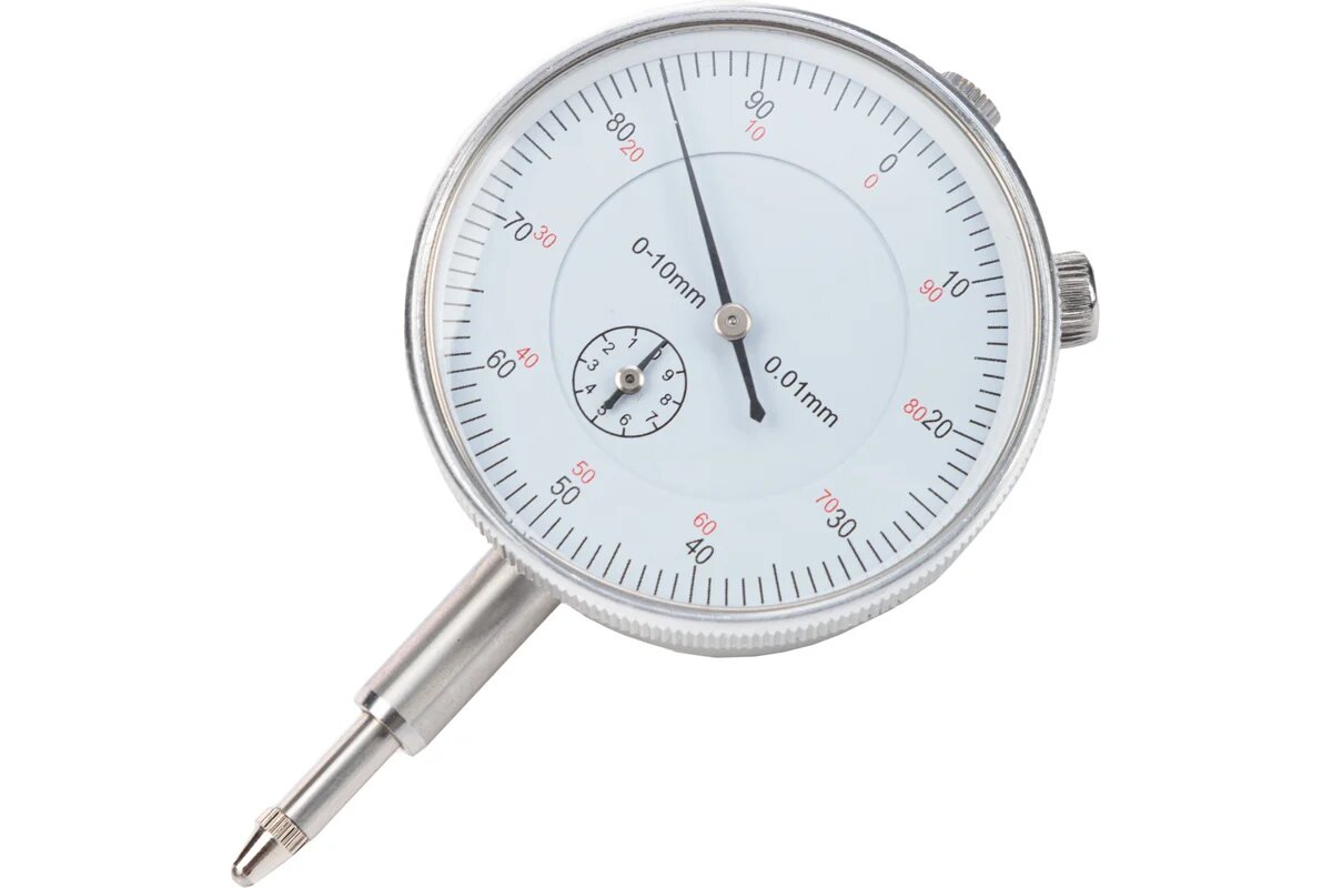 Индикатор часового типа VERTUL ИЧ 0‑10 мм Х 0,01 мм с шагом измерения 0,01 мм и диаметром циферблата 25 мм