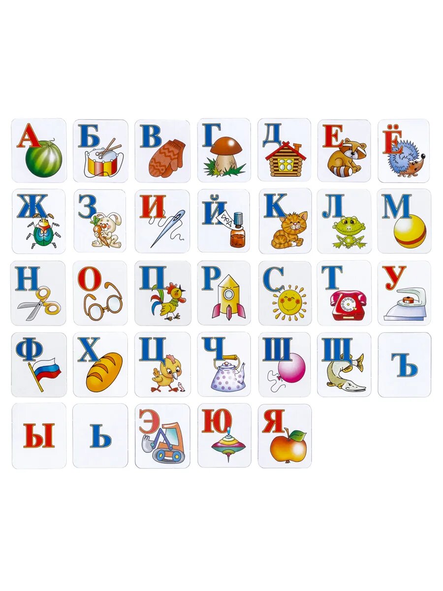 Карточки магнитные "Азбука в картинках"