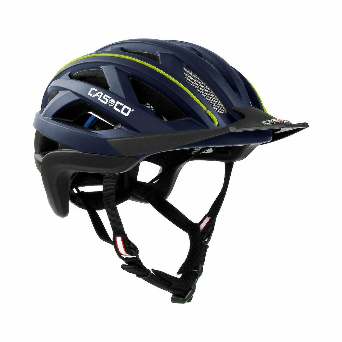 DECATHLON шлем защитный CASCO Cuda 2, темно-синий/флуоресцентный желтый, 52-54 см