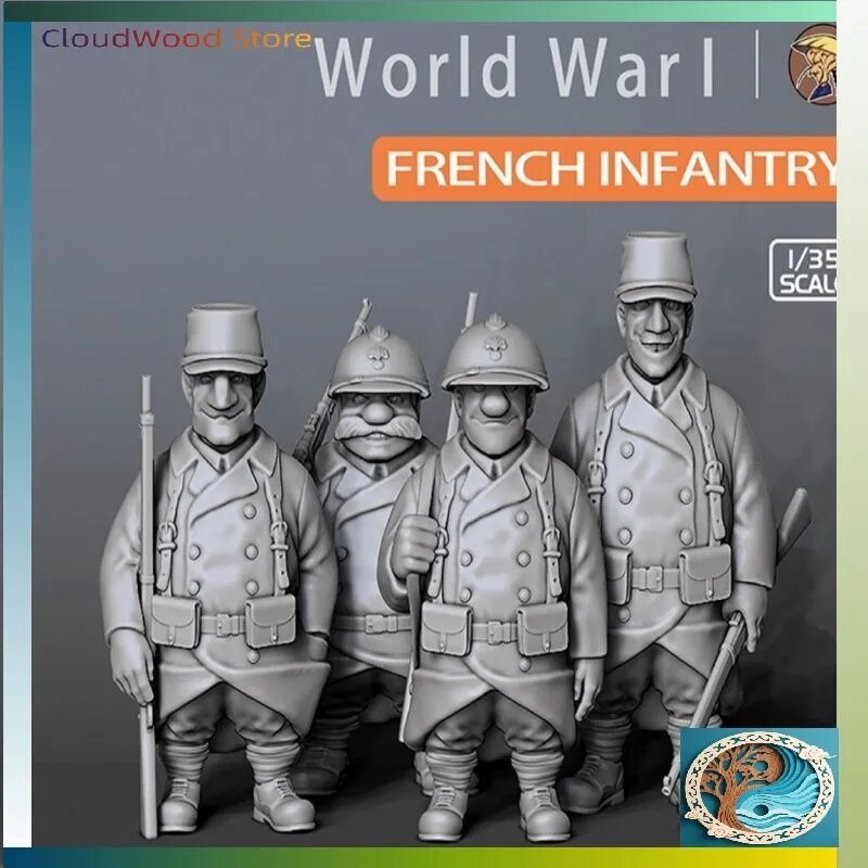Military Assembly Figure 1/35 Мировая война l французская пехота 1886 Человеческая форма