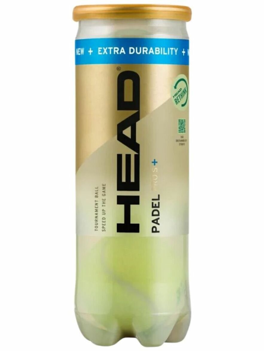 Мяч Head 3B HEAD PADEL PRO S+ - 6DZ 540303 Полиэстер салатовый