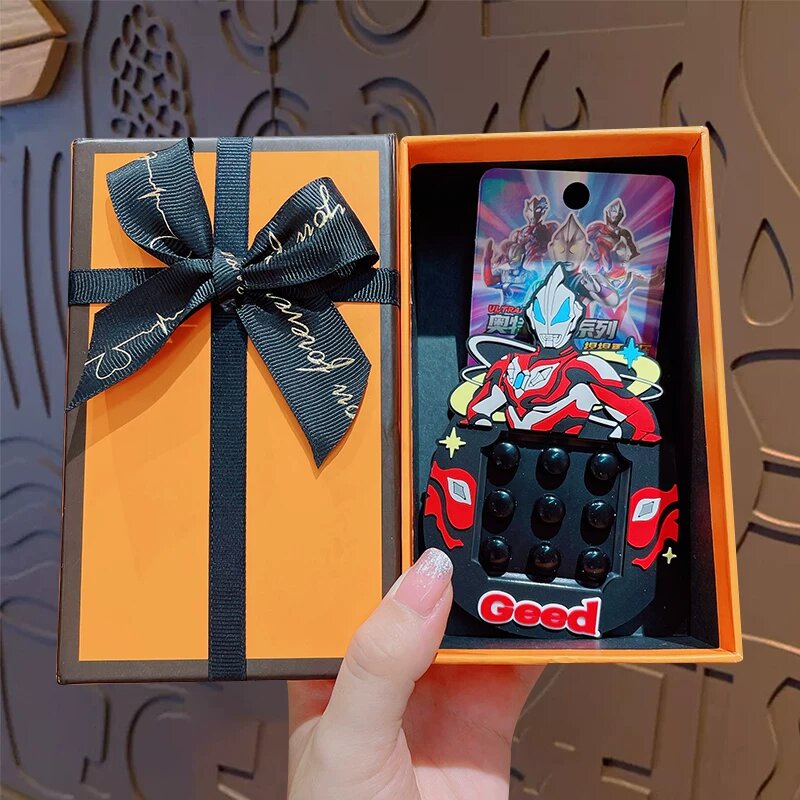 Ключевой брелок Ultraman Дзет Стейл с эластичным стимулятором и оранжевой подарочной упаковкой, мягкая игрушка 5 см,