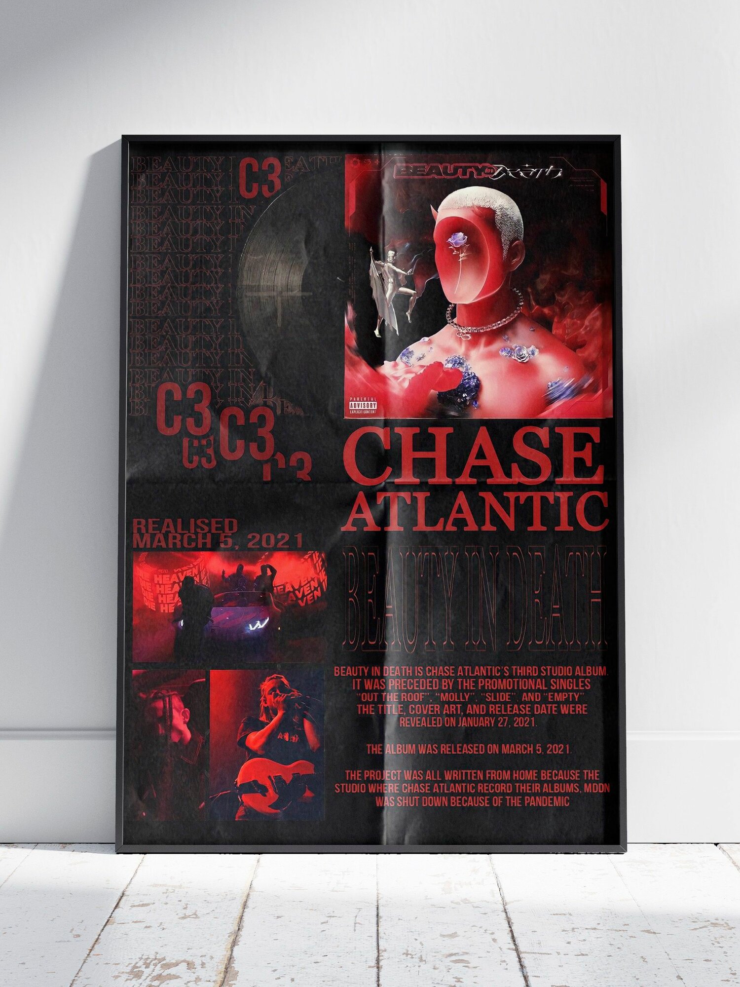 Плакат на стену для интерьера Чейз Атлантик (Chase Atlantic 3) - Постер по музыке и артисту формата A4 (21x30 см)
