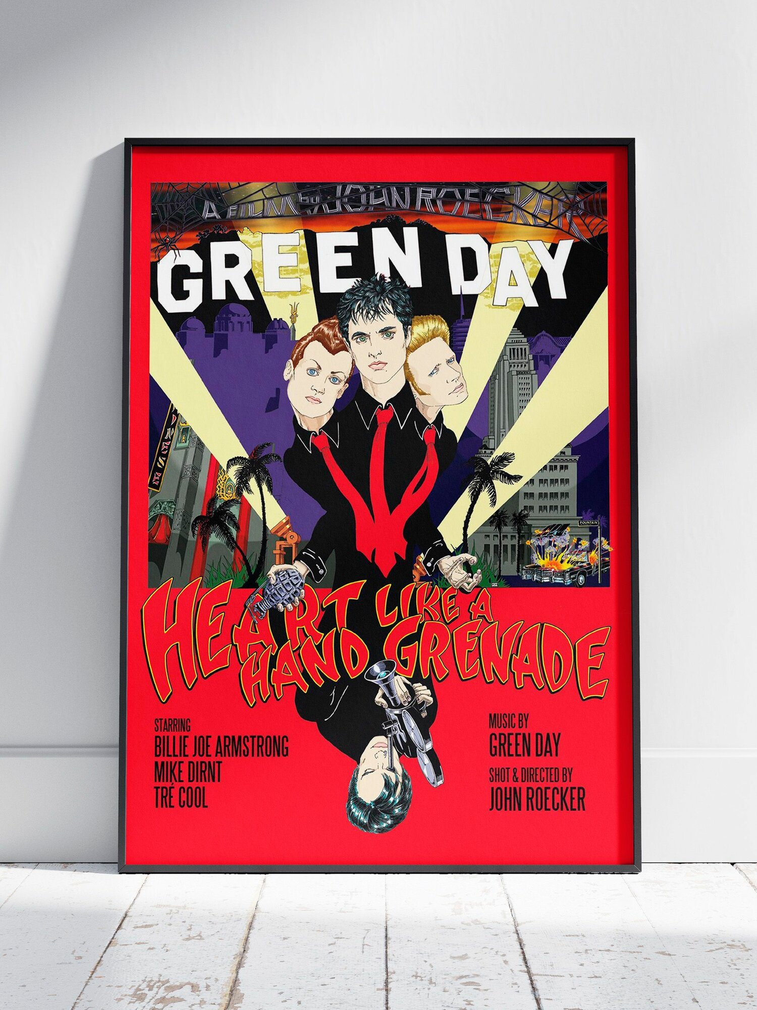 Плакат на стену для интерьера Грин Дэй (Green Day 8) - Постер по музыке и артисту формата A3 (30x42 см)