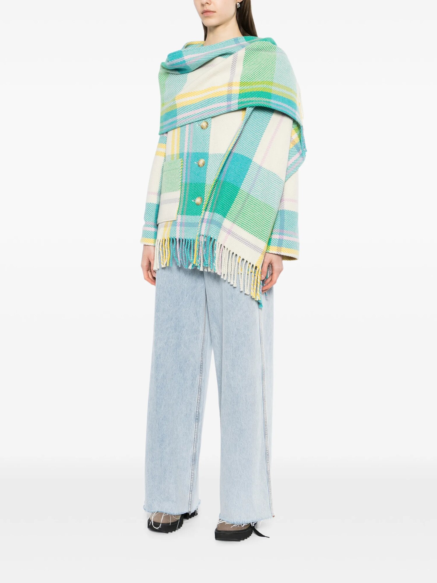 Пальто Mira Mikati, размер 36, разноцветный — фото 1