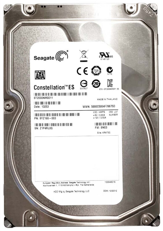 Жесткий диск Seagate ST2000NM0011 2Tb SATAIII 3,5" HDD