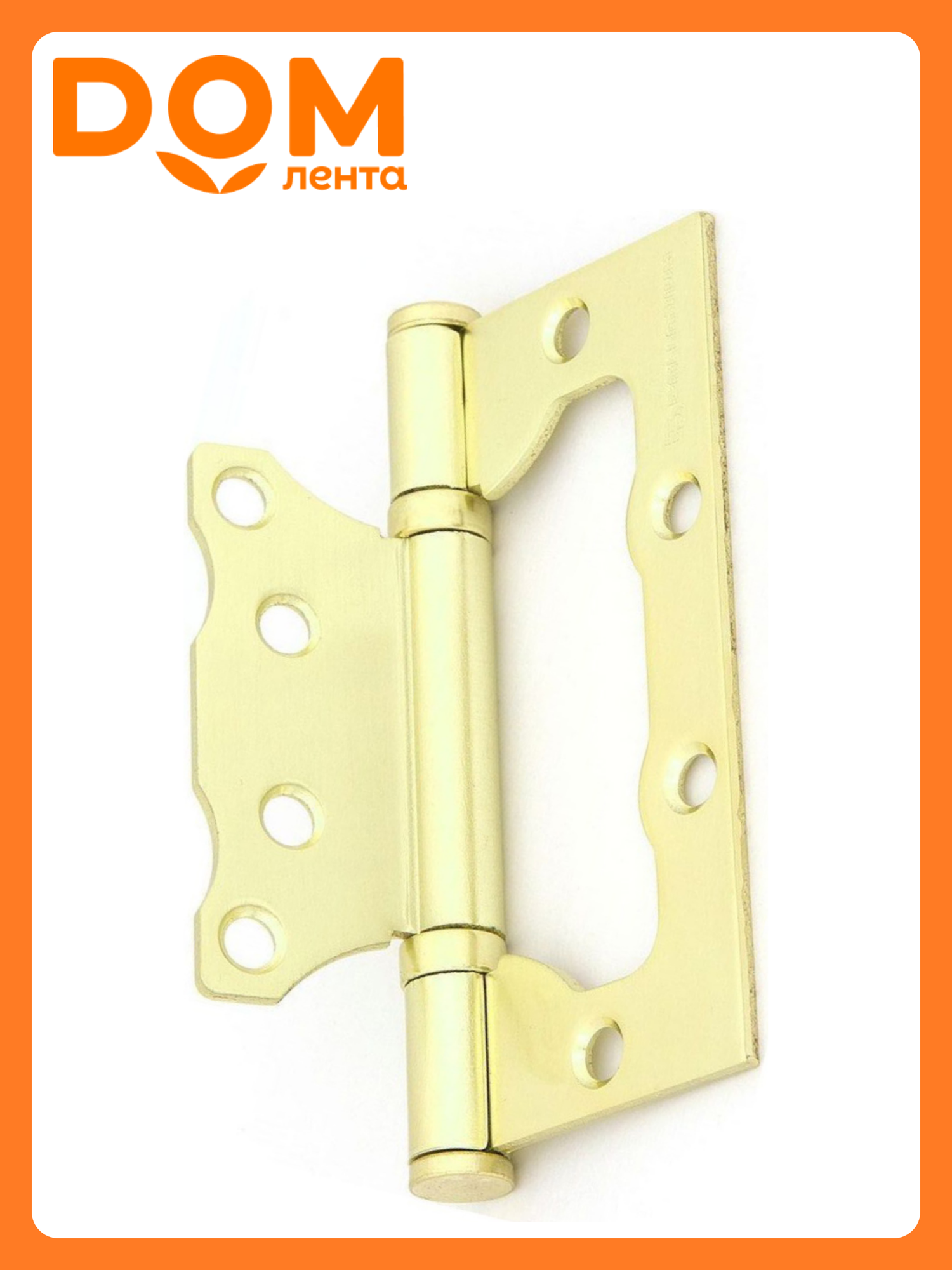 Дверная петля универсальная накладная Palladium 100х75х2,5 матовое золото