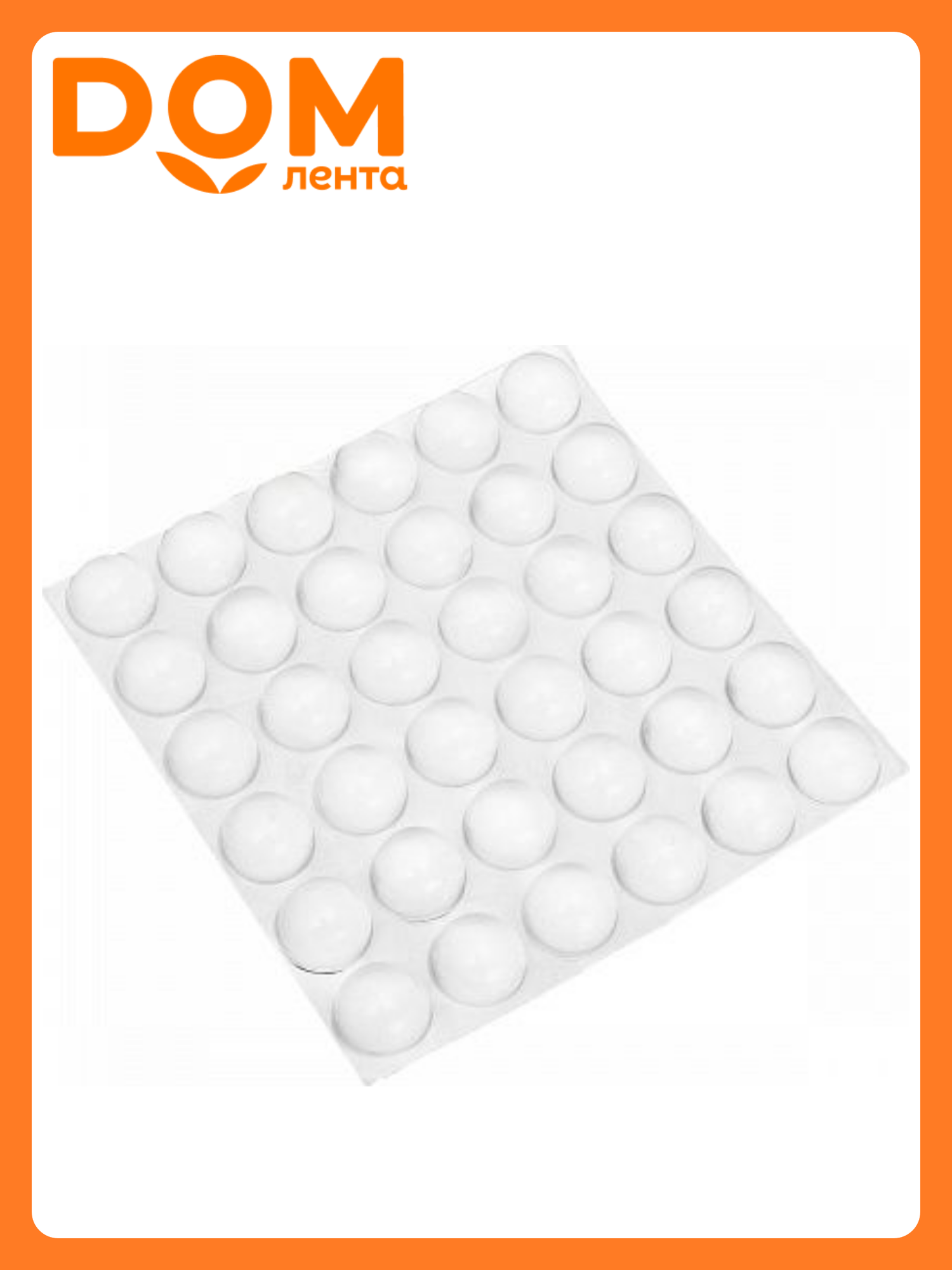 Демпфер Tech-Krep, для мебели, фетр, прозрачный, 10x1,5 мм, 25 штук