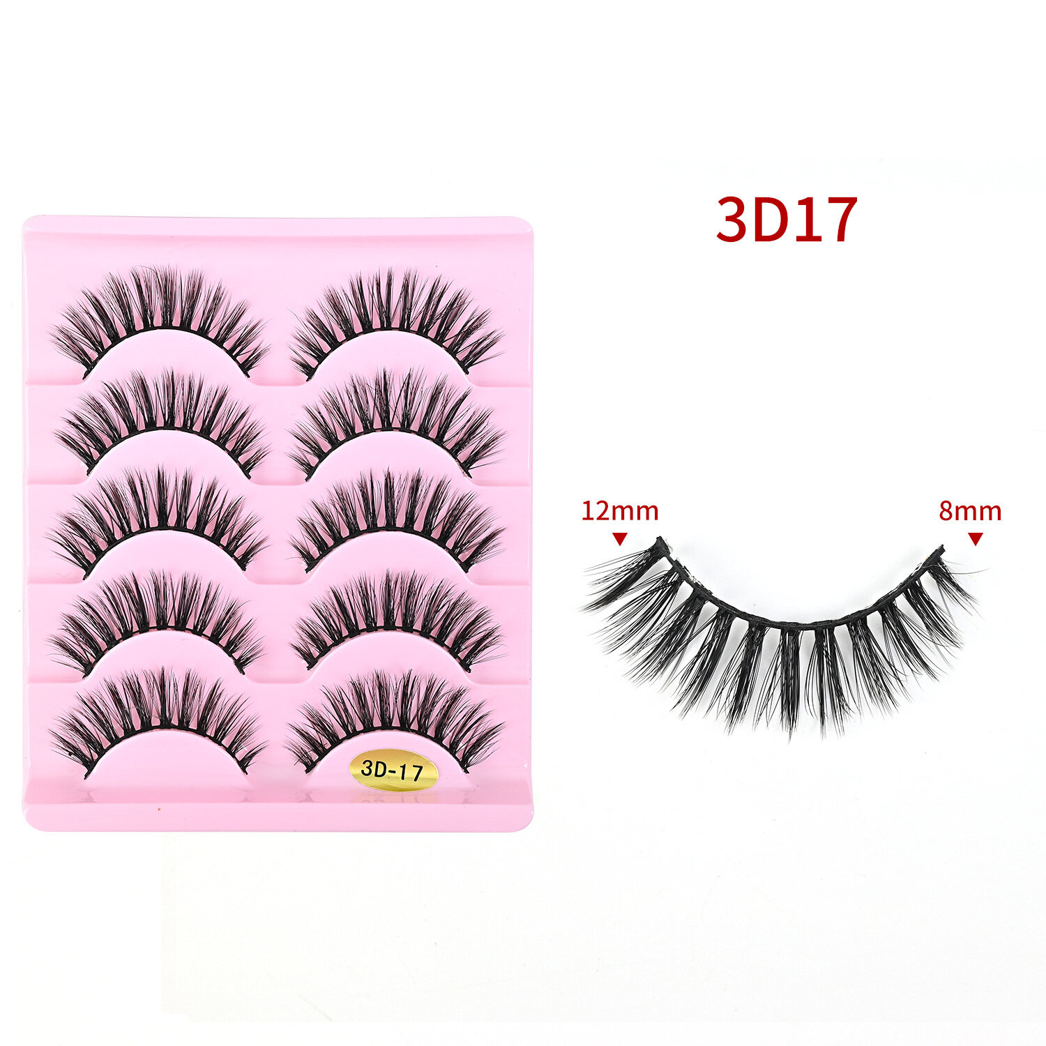 Ресницы накладные Cos, 3D, 5 пар
