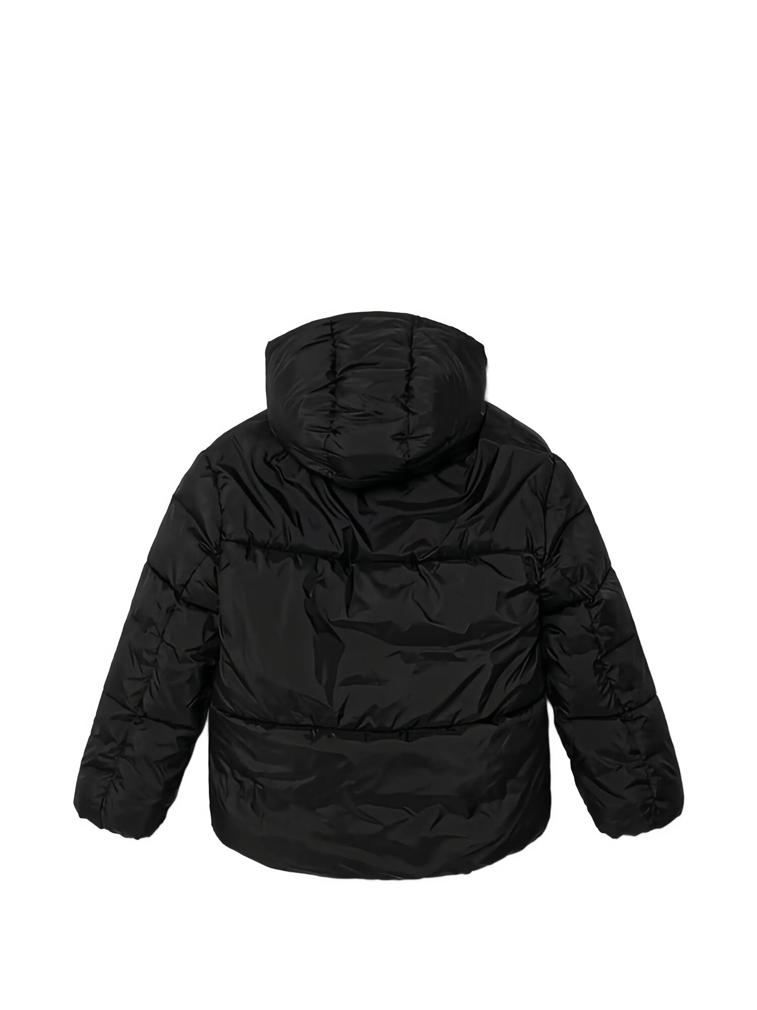 Куртка UNITED COLORS OF BENETTON Hooded jacket, размер 16 лет, черный/серый металик — фото 1