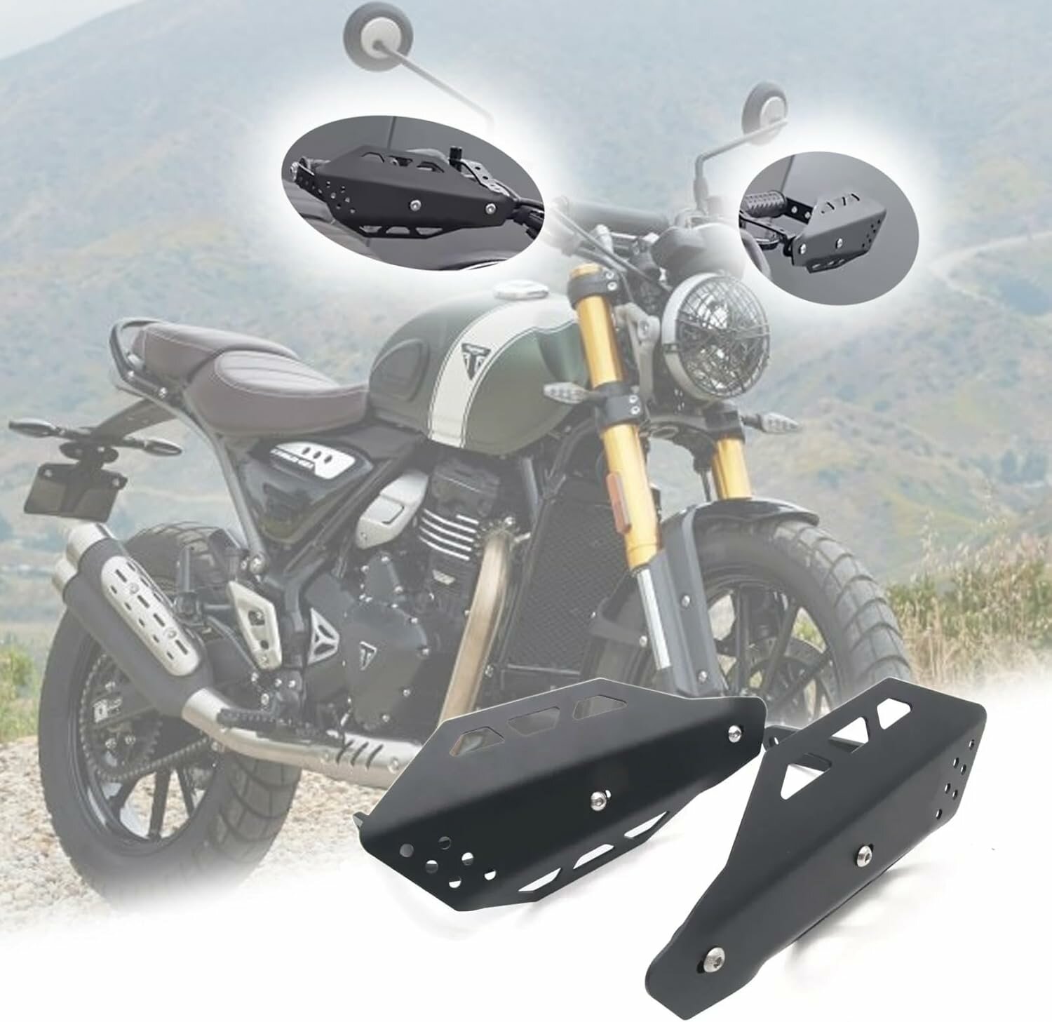 Защита руля для мотоциклов Speed 400 и Scrambler 400X, ветрозащитный протектор