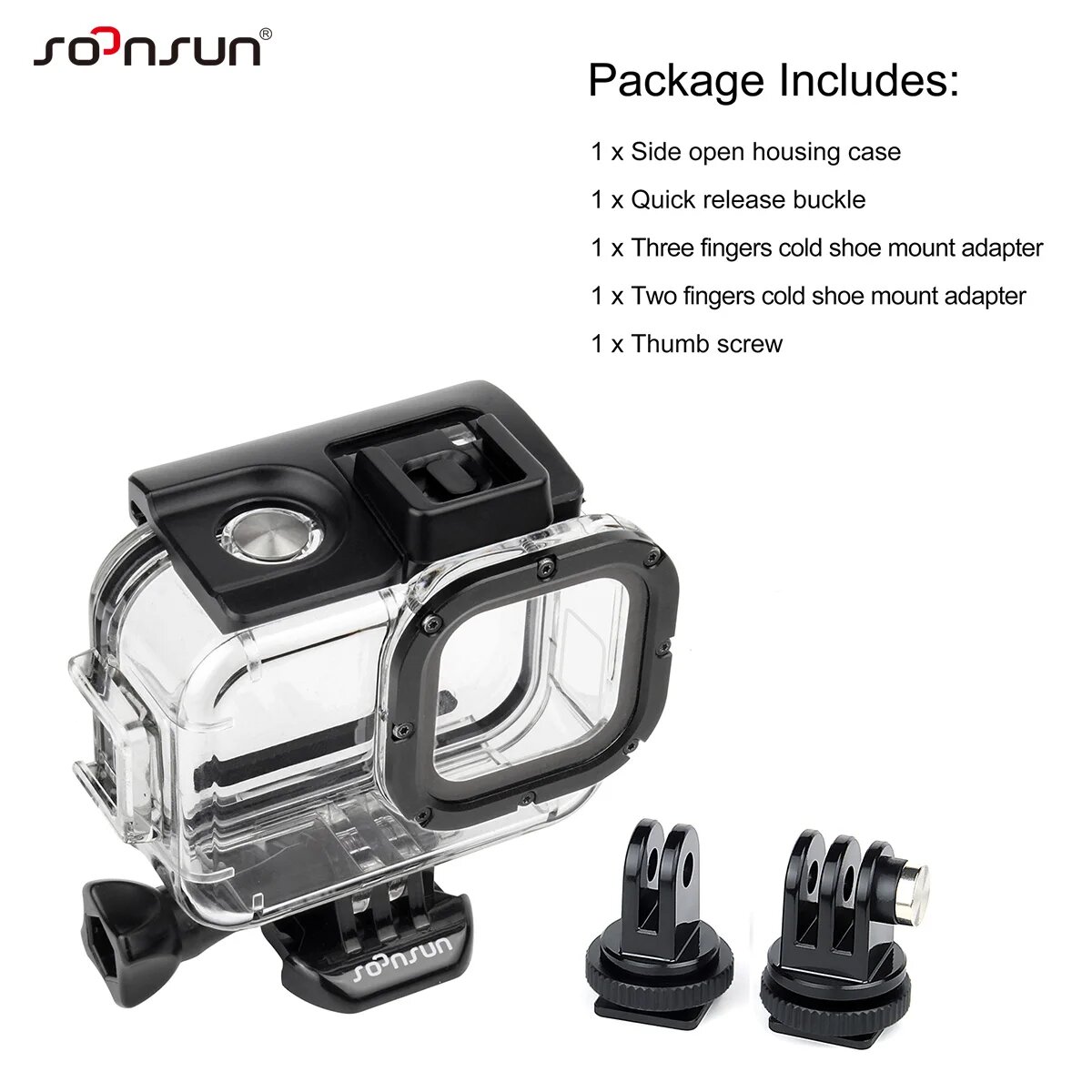 SOONSUN Каркас-чехол для GoPro Hero 9 10 11 12 13 черный