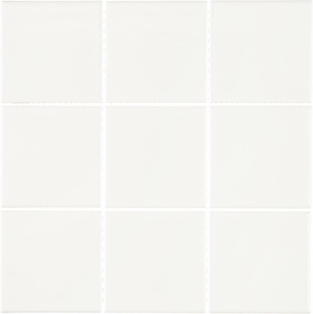 Мозаика Starmosaic белая керамическая 300х300х6 мм глянцевая
