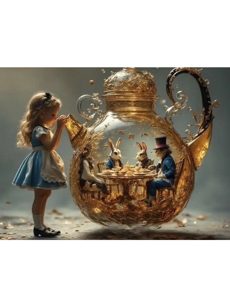 Картина по номерам на холсте Алиса в стране чудес 40*50 см