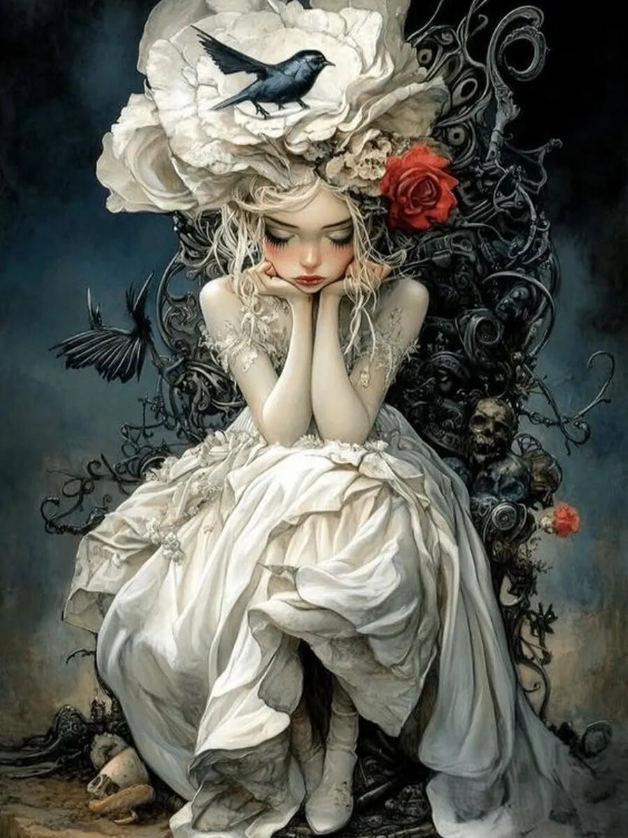 Картина по номерам на холсте Алиса в стране чудес 40*50 см