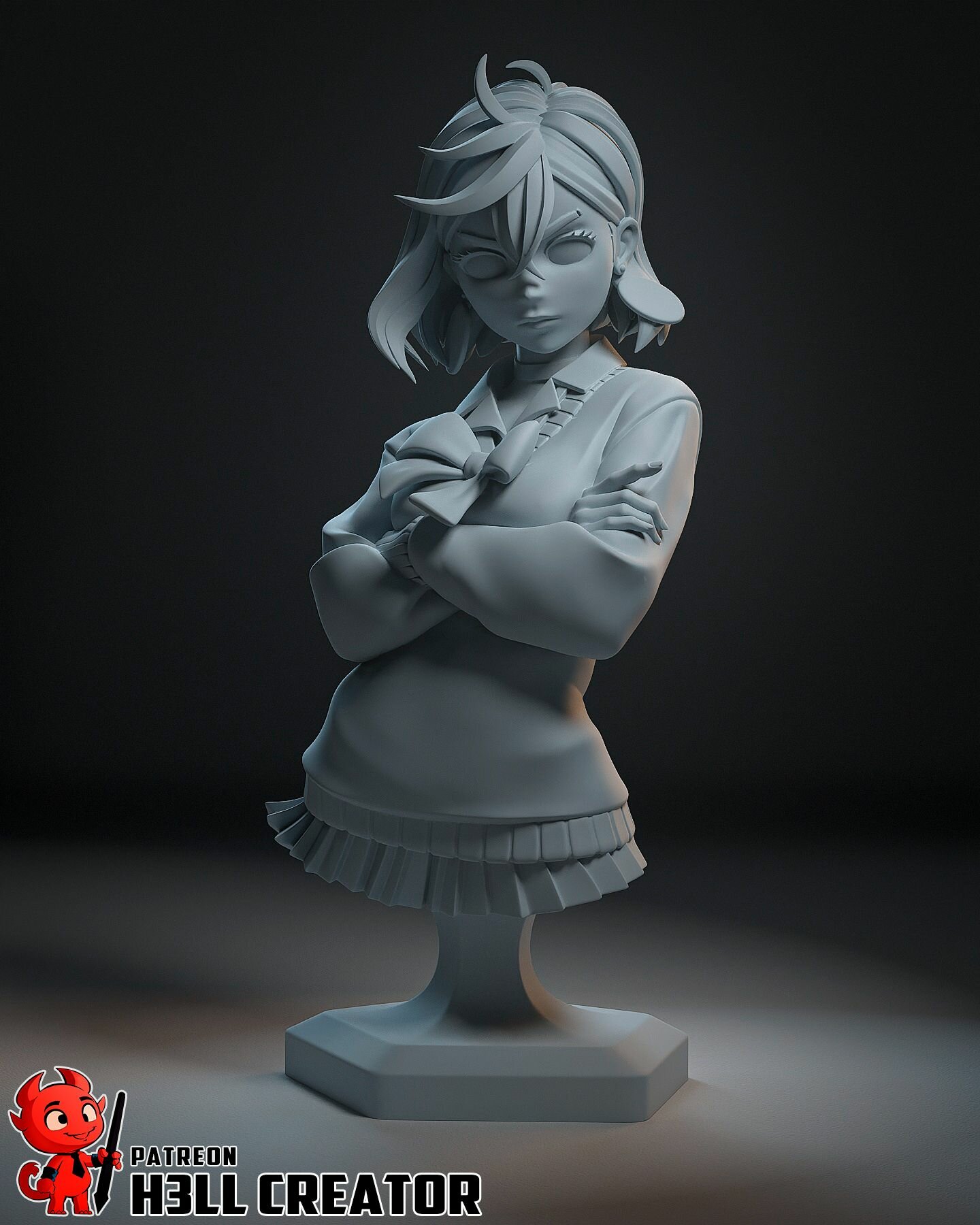 Сборная модель Bust of Momo Ayase (DanDaDan), бюст, 108мм для покраски