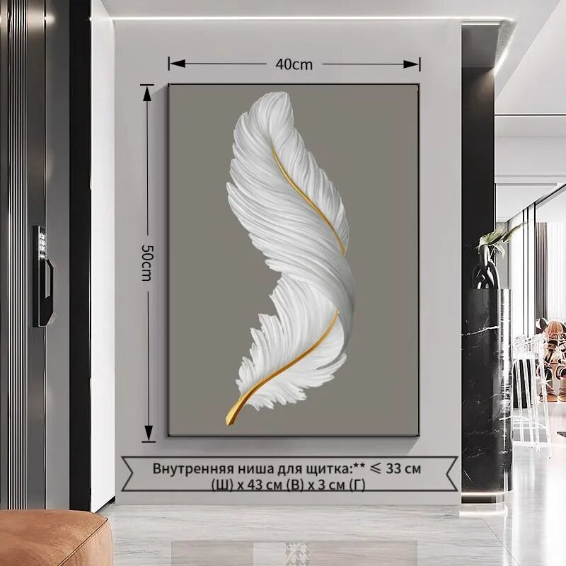 Декоративная панель/дверца для щитка 50х40 см