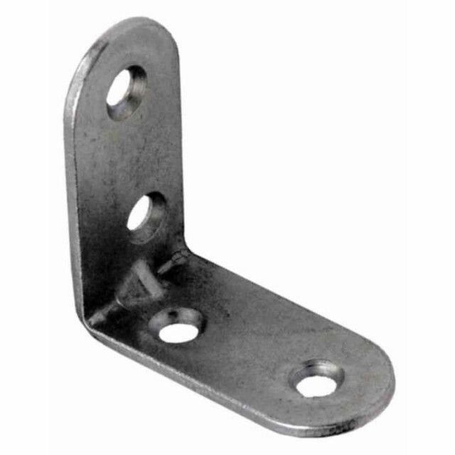 Уголок мебельный усиленный, 30х30х16х1.7 мм, 90 градусов, оцинкованный