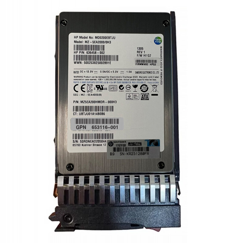 Жесткий диск HP 653116-001 200Gb SATAIII 2,5" SSD